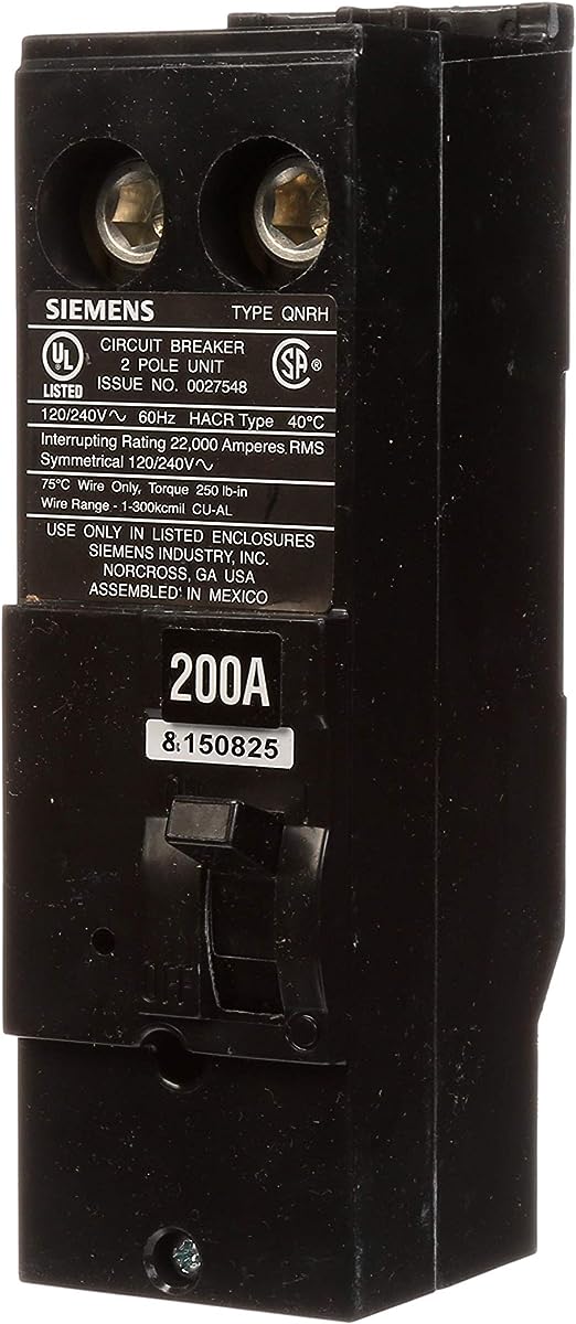 Siemens QN2200RH 200-amp 2-Pole Main Circuit Breaker – Ready Wholesale ...