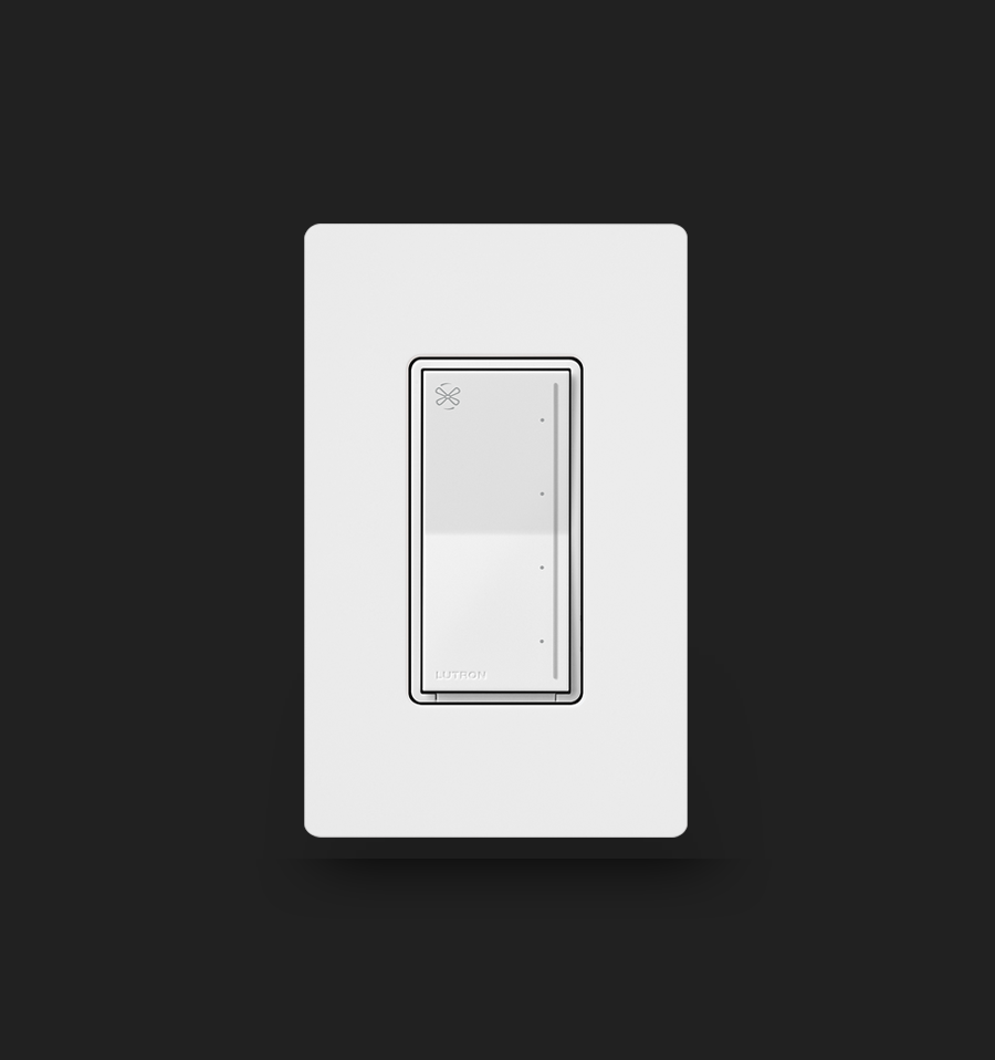 Lutron Sunnata ST-FSQ-N-XX (Gloss) Single Pole, 4-Speed Quiet Fan Spee ...