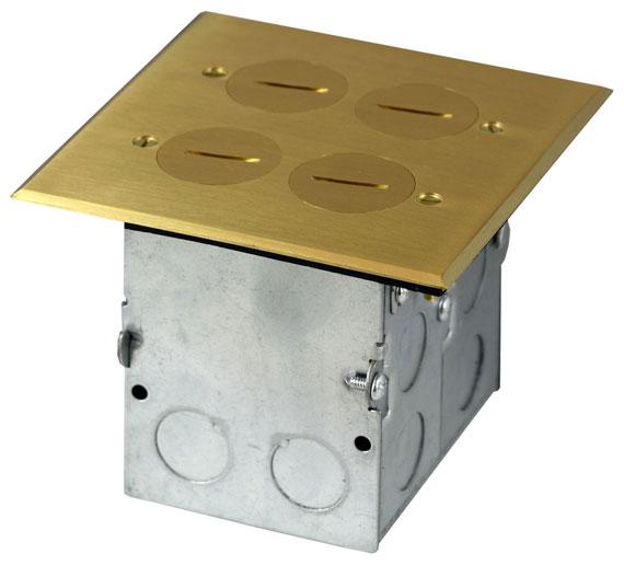 Enerlites 975510-C-D - 2-Gang Floor Box Assembly w/20A Deccora Recepta ...