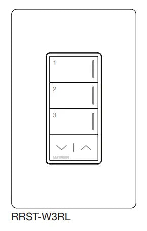 LUTRON RRST-W3RL Radio RA3 Sunnatta Keypad 120-277V~, 3-Button Raise ...