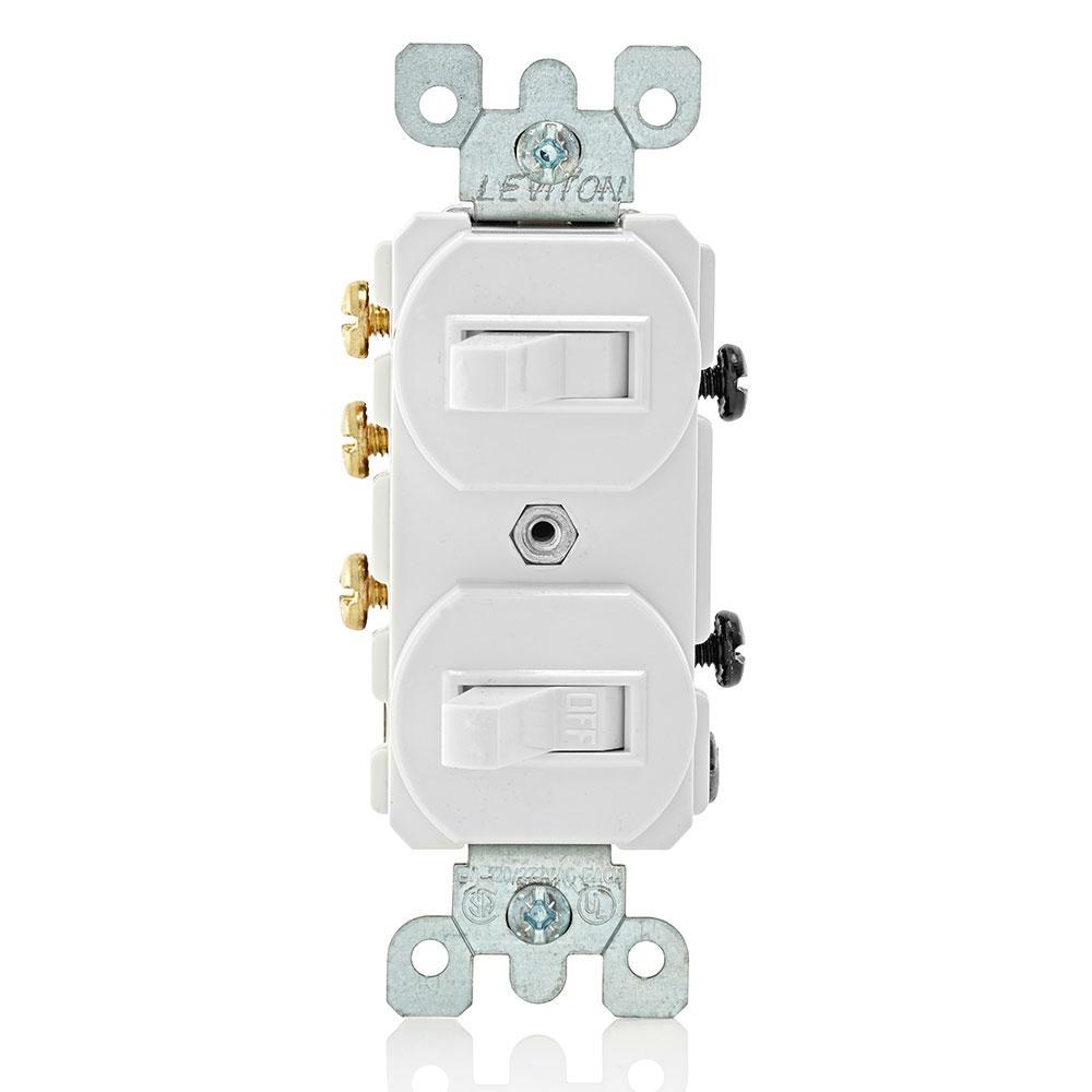 Leviton 5243 - 15 Amp, 120/277 Volt, Duplex Style 3-Way / 3-Way AC Com ...