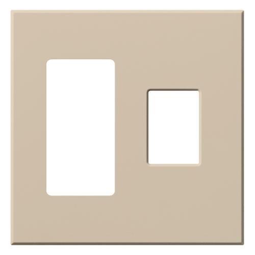 Lutron VWP-2RC Vareo 2-Gang Wallplate For 1 Receptacle / Jack and 1 Di ...